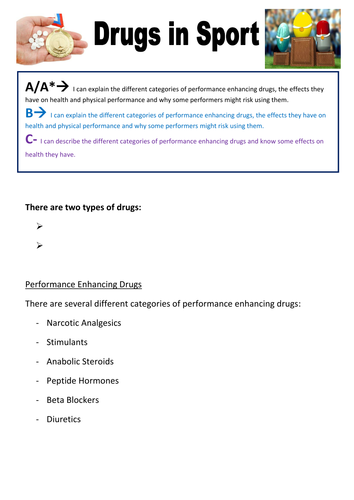 Drugs in Sport GCSE Sport | Teaching Resources
