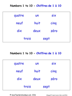 Numbers 0-10 in French Worksheets, Games, Activities and Flash Cards ...