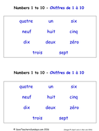 Numbers 0-10 in French Worksheets, Games, Activities and Flash Cards ...