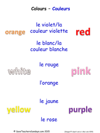 Colours in French KS2 worksheets, activities and flashcards | Teaching ...
