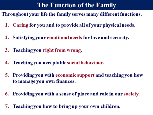 Child Development 1.4 - Parenthood - Family Structure & Functions ...