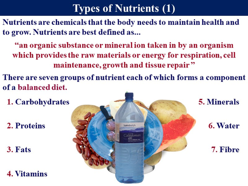 Child Development 2.5 - Nutrients - Sources & Functions | Teaching ...
