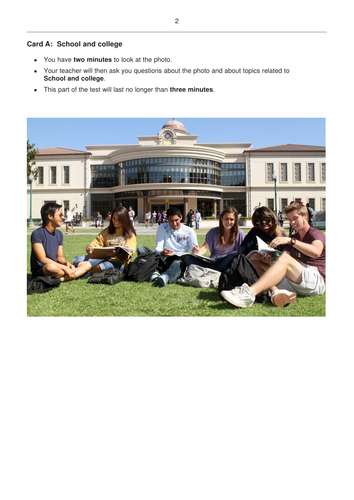 IGCSE Set of speaking cards by tchristin - Teaching Resources - TES