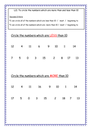 Circle the given numbers which are more than and less than ten ...