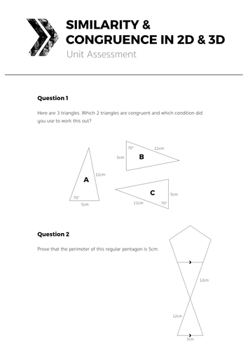 Similarity & Congruence - Complete Unit of Work | Teaching Resources