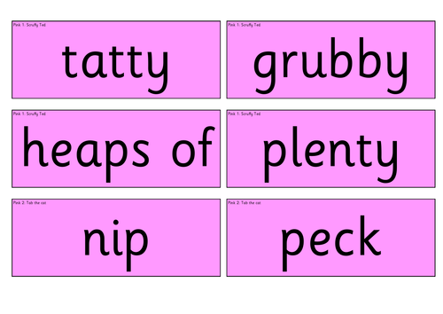 Read Write Inc. Pink Red, Green and Power Word Cards | Teaching Resources
