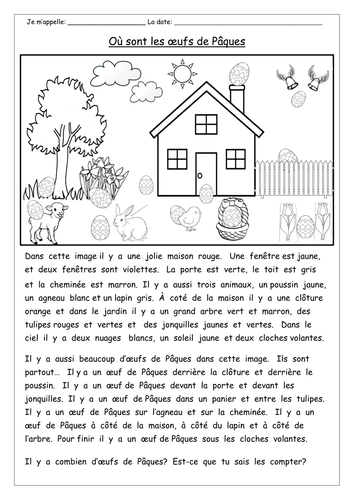 FRENCH - Easter Activities - Worksheets | Teaching Resources