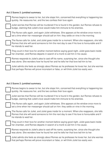 Romeo and Juliet Act 2 Scene 2 - the balcony scene | Teaching Resources
