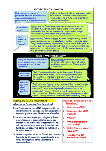 GCSE Healthy Lifestyle Rock Star Interview Writing Or Speaking ~ 20 ...