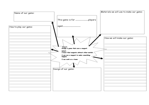 Design a game template | Teaching Resources