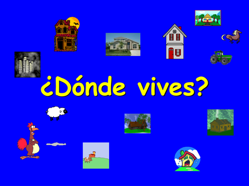 Spanish Teaching Resources. Where you live, kinds of home PowerPoint ...