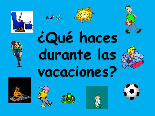 Spanish Teaching Resources. Holiday/ Vacation Activities Powerpoint ...
