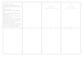 Mini-book (8 pages) made from an A4 sheet | Teaching Resources