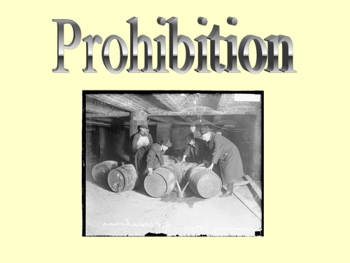 Prohibition Role Play Activity | Teaching Resources