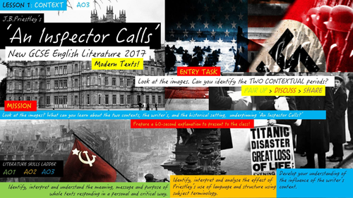An Inspector Calls, COMPLETE CONTEXT UNIT! New GCSE ENGLISH LITERATURE ...