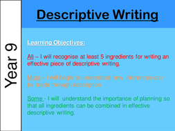 KS3 - Descriptive Writing | Teaching Resources