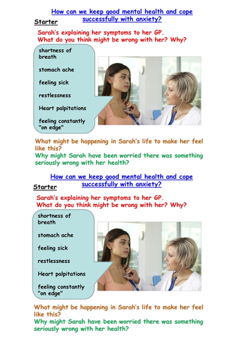 Anxiety - Mental Health PSHE | Teaching Resources