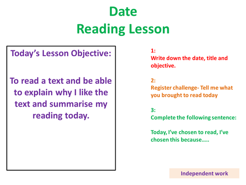 Reading Record with Lessons based on the KS2 / 3 Glossary For the New ...