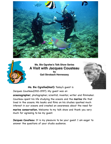 Jacques Cousteau: A Reader's Theater Script | Teaching Resources