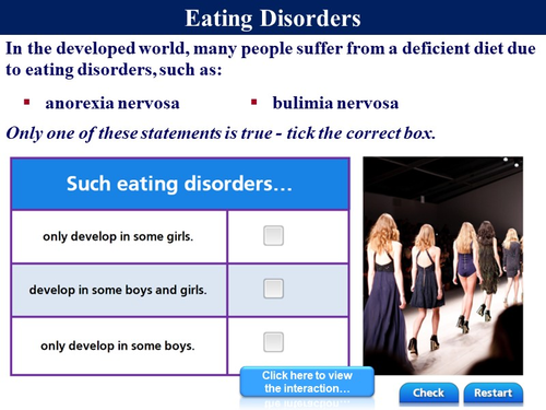 Food_2.3 Eating Disorders - Bulimia and Anorexia | Teaching Resources