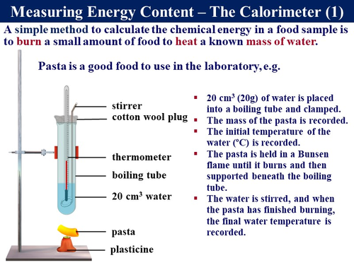 Food_2.5 Measuring Energy - Calorimetry | Teaching Resources