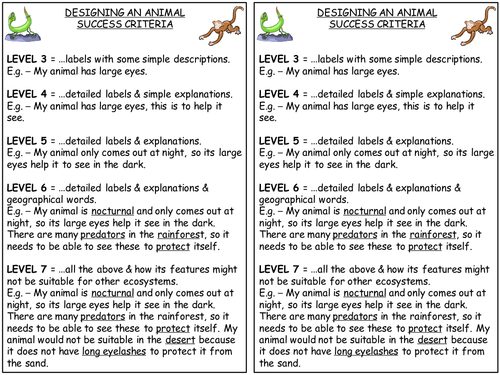 Lesson 5 Designing an Animal | Teaching Resources