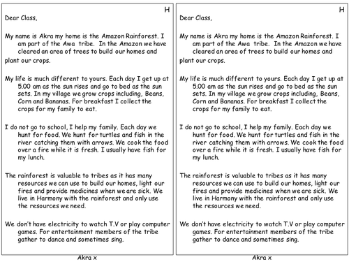 Lesson 6 Tribes of the Rainforest | Teaching Resources