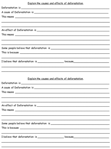 Lesson 7 Cause and Effects of Deforestation | Teaching Resources