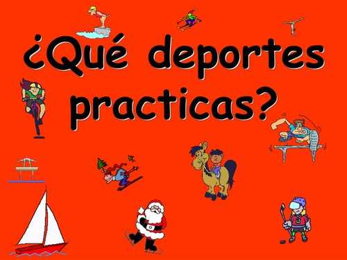 Spanish Teaching Resources. PowerPoint Presentation of Sports with ...