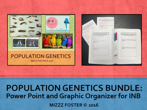Population Genetics Bundle: Power Point and Graphic Organizer for INB ...