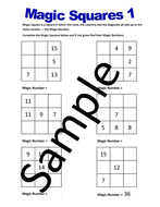 Magic Squares – Worksheets | Teaching Resources