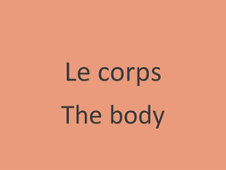 Le Corps - The Body | Teaching Resources