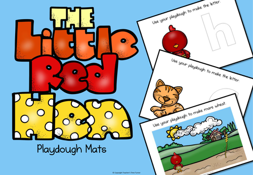 The Little Red Hen playdough mats | Teaching Resources