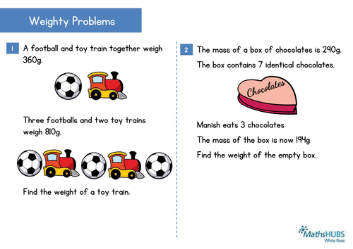 Reasoning - Problem Solving - Number (KS1) and weight problems (KS2 ...