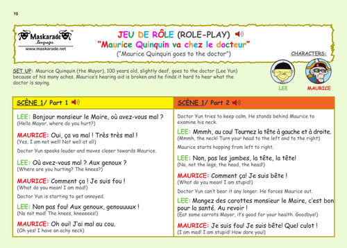 FRENCH (UNIT 4: HEALTH & BODY/ SEASONS): Y5-Y6: Not feeling well/ Going ...