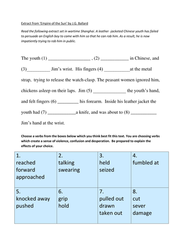 GCSE Language: Identify verbs, nouns, adjectives and adverbs | Teaching ...