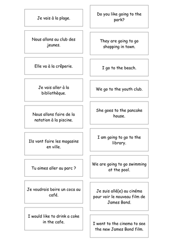 French Teaching Resources. PowerPoint Presentation & Matching Cards ...