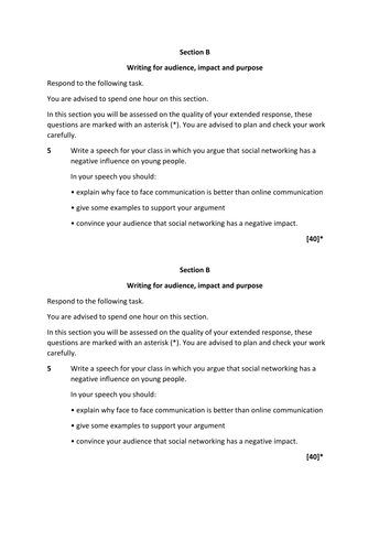 New OCR 9-1 GCSE English Language - Exam-style persuasive writing ...