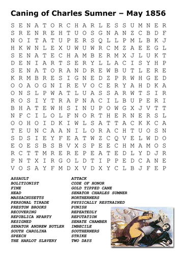 Bloody Kansas Word Search Pack | Teaching Resources
