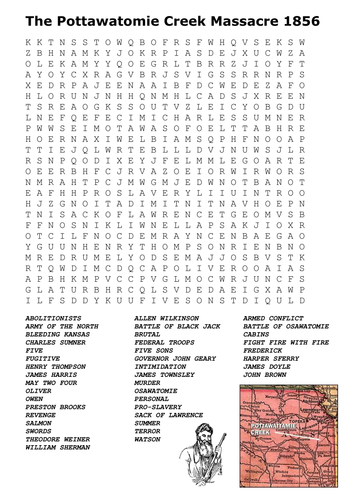 Bloody Kansas Word Search Pack | Teaching Resources