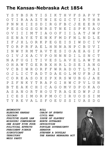 Bloody Kansas Word Search Pack | Teaching Resources