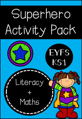 Superhero Activity Pack (literacy and maths based for EYFS/KS1 ...