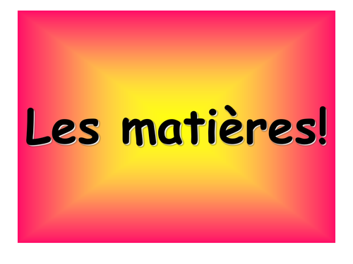 French Teaching Resources. PowerPoint Presentation: School Subjects ...