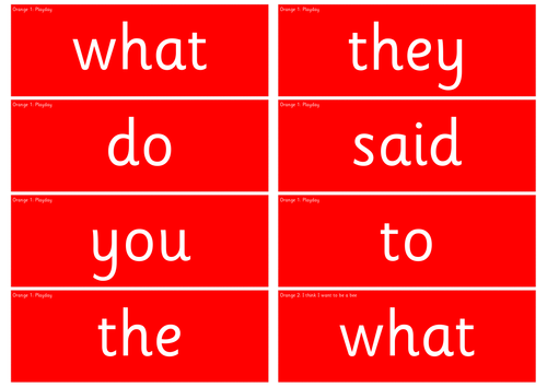 Read Write Inc. Red, Green, Challenge and Power Word Cards for all ...