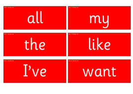 Read Write Inc. Red, Green, Challenge and Power Word Cards for all ...