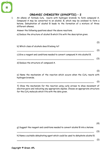 Chemistry revision: Organic chemistry for year 1/AS | Teaching Resources