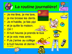 French Teaching Resources. PowerPoint Presentation & Song: Daily ...