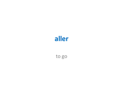 'aller' in French | Teaching Resources