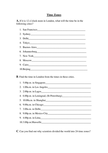 time-zones-teaching-resources