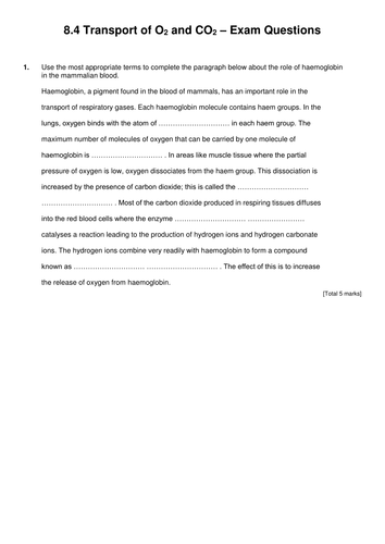 NEW OCR A Level Biology - Transport in Animals | Teaching Resources